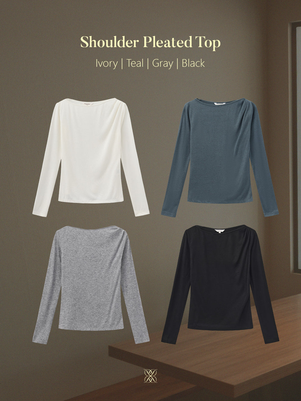 Shoulder Pleated Top